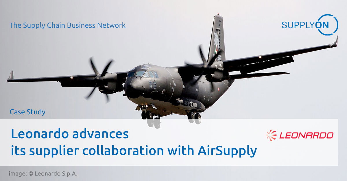 Leonardo advances its supplier collaboration with AirSupply - SupplyOn