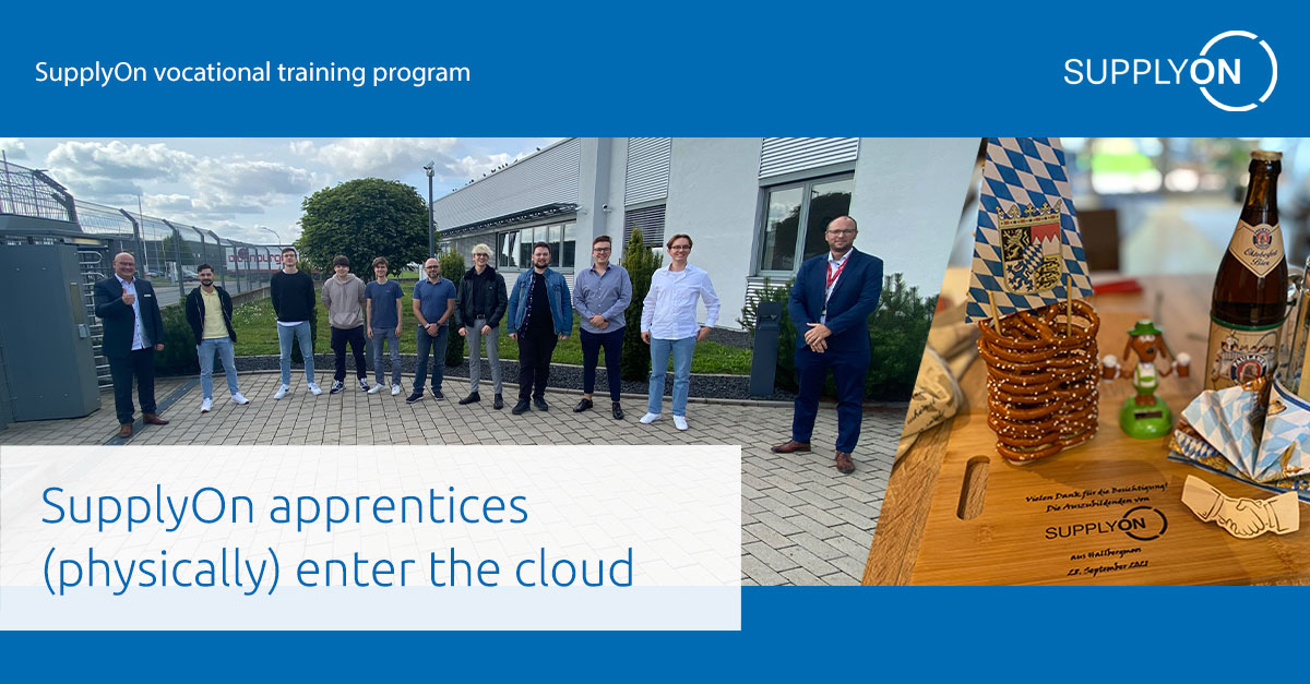 SupplyOn apprentices (physically) enter the cloud - SupplyOn