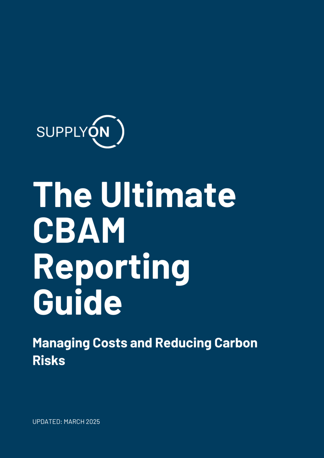 The Ultimate CBAM Reporting Guide - SupplyOn